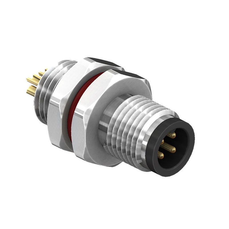 CC05-XXP-RA-PM - M5 Circular Connector Rear Fastening Plug (A Code)